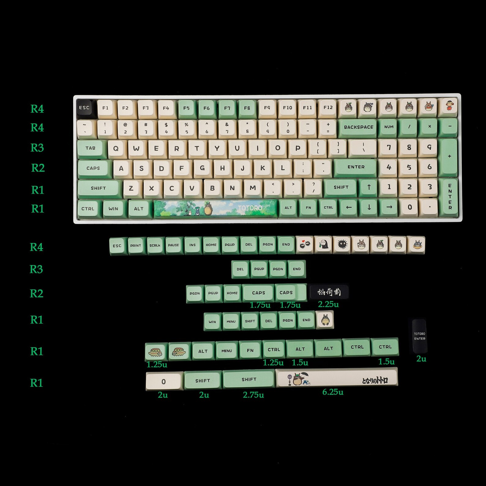 Chinchilla Blue Keycaps 148 Artisan Keycaps Set Ergonomic Thick PBT ...