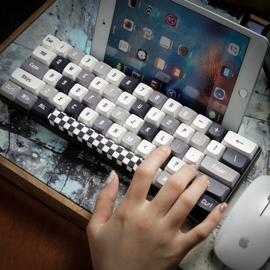 Colorless Theme Keycaps Artisan Keycaps Mechanical - Etsy