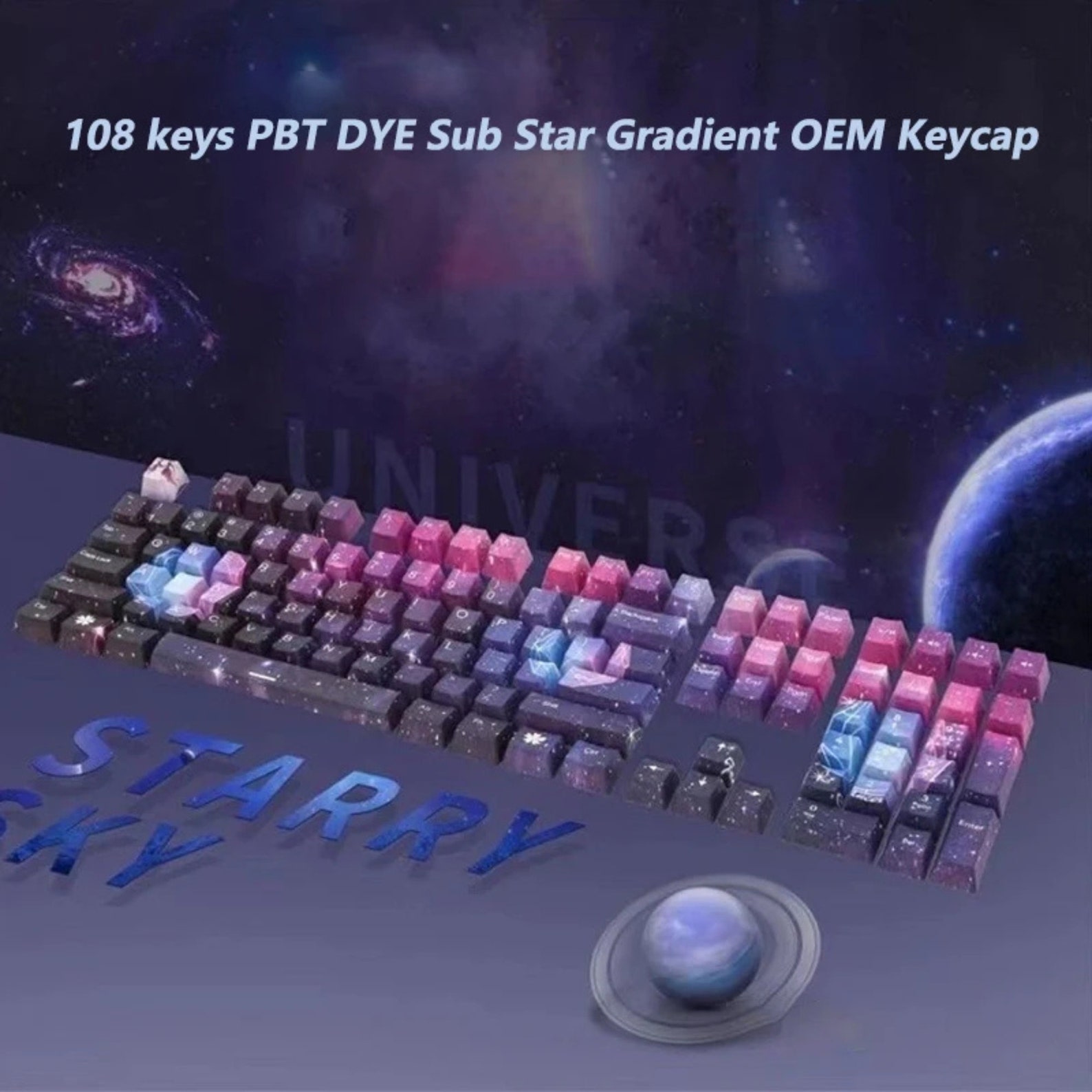 Blue Keycap Set Pbt Keycap Set Cherry Mx Keycap Tech Accessories Cute ...