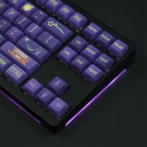 127 Artisan Keycap Purple, PBT Keycap Set, Purple XDA Keycap, Designer ...
