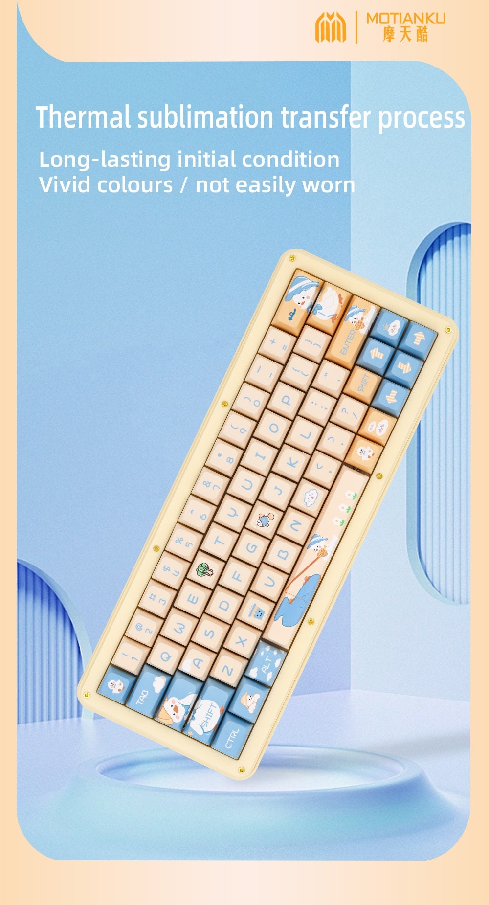 Cute Duck Cartoon Theme Keycaps Korean Style Artisan Keycaps - Etsy