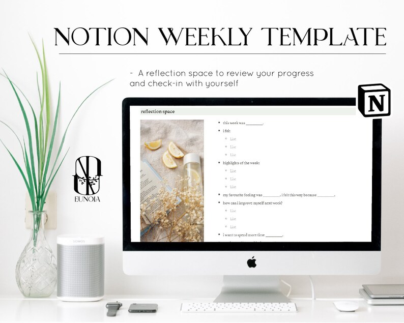 Notion Template Ultimate Notion Weekly Planner Dashboard Aesthetic Digital Intention Setting ...