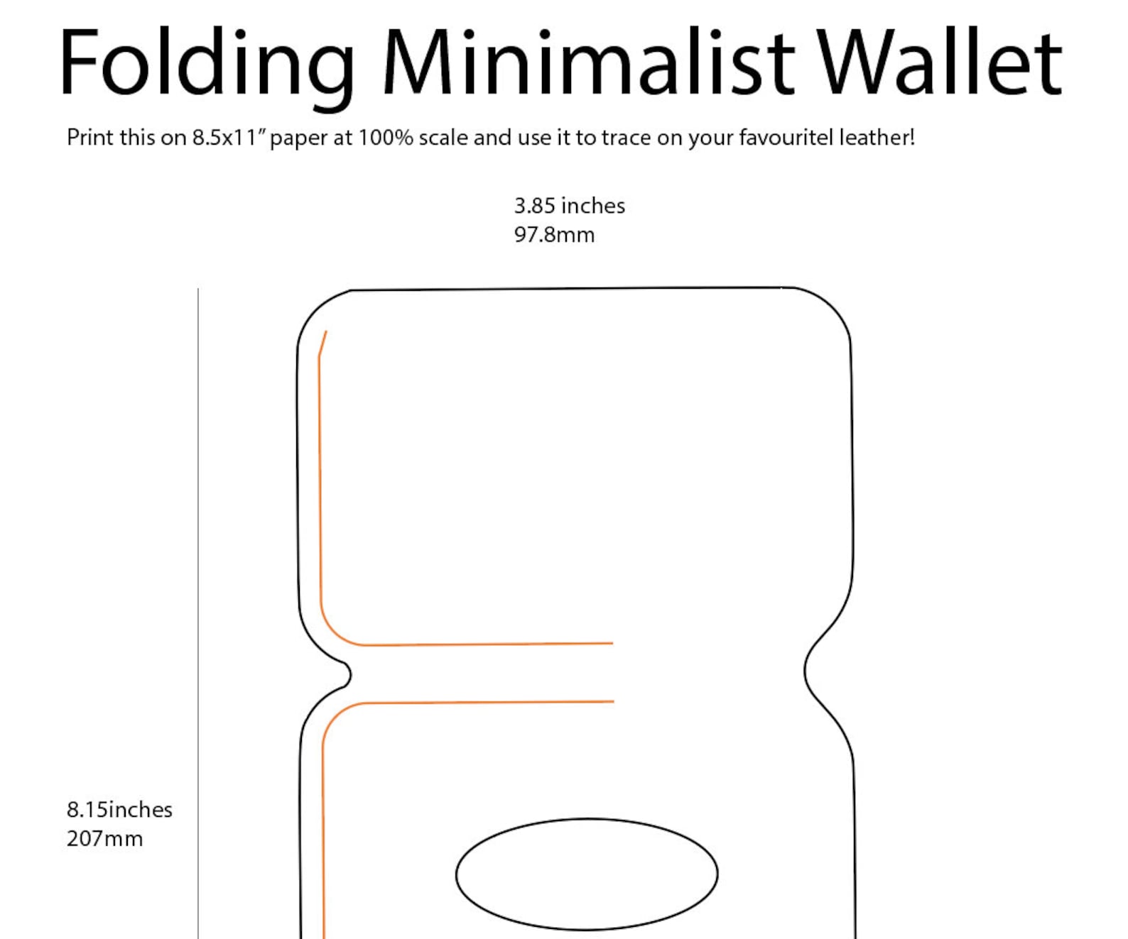 Minimalist Wallet SVG and PDF Template - Etsy