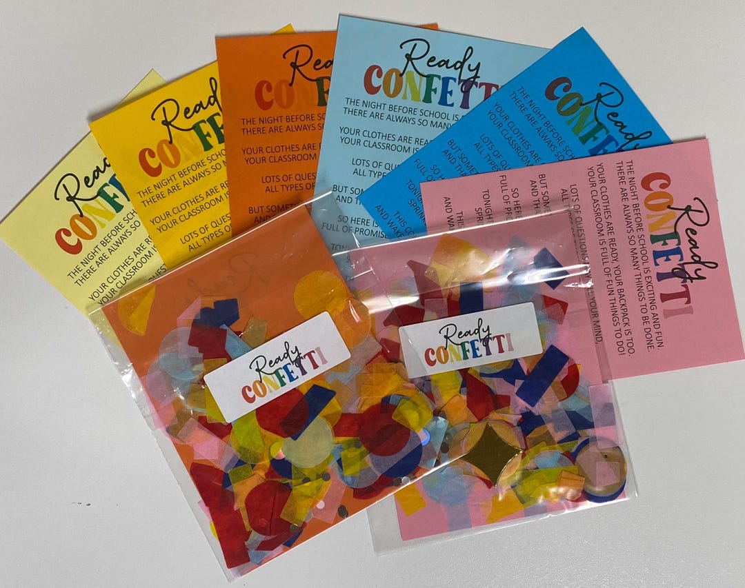 Ready Confetti Back to School Confetti Fun Confetti Teacher Gift School ...