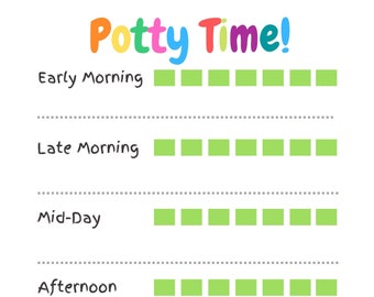 Potty Time Chart - Etsy
