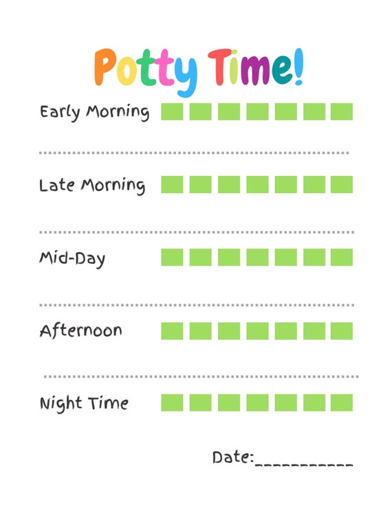 Potty Time Chart - Etsy