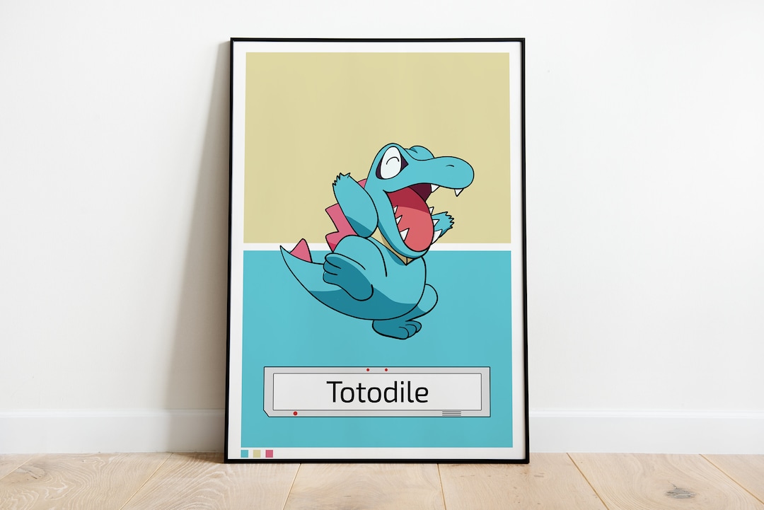 Totodile Poster Wall Art Premium Matte Print Pokemon Croconaw ...