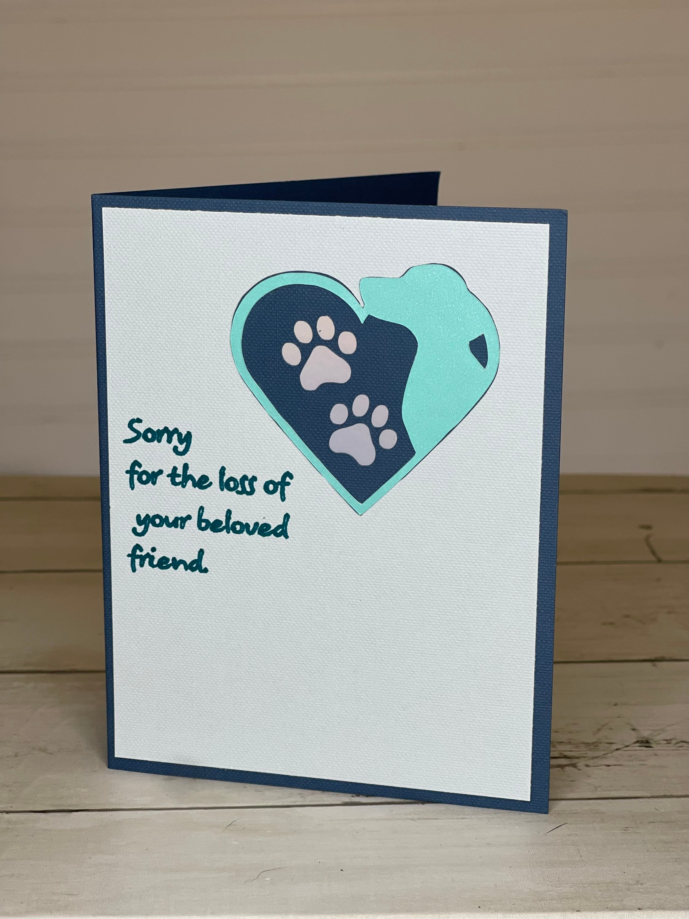 Sympathy for Pet Passing Card for Dog Passing Sorry for Your Loss Pet ...