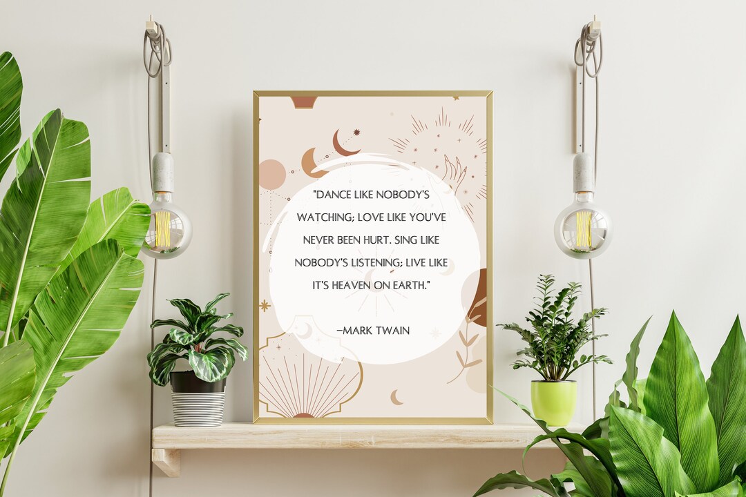 Minimalistic Mark Twain Quote Poster, Digital Art, Printable Wall Art ...