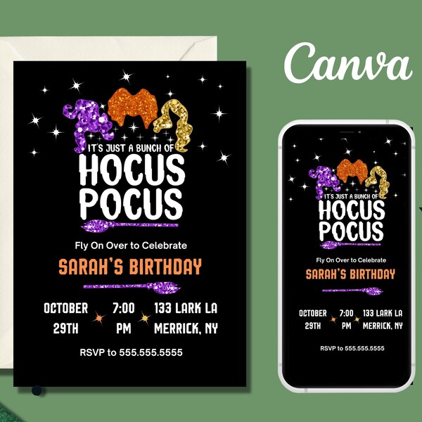 Hocus Pocu Invitation - Etsy