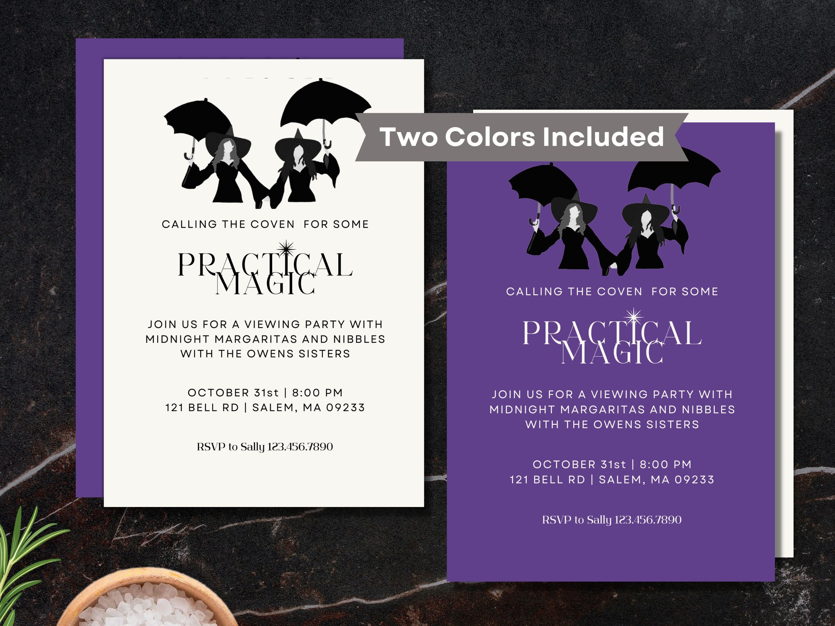 Practical Magic Movie Party Invitation: Editable Halloween Invite ...
