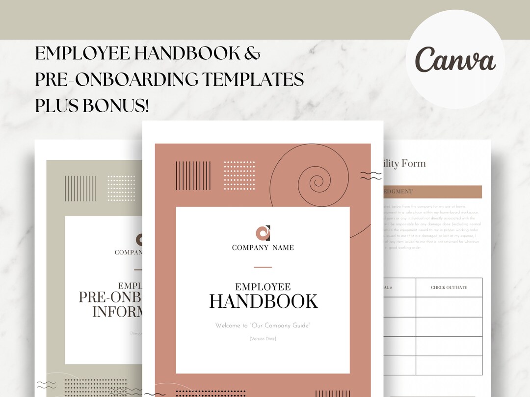 Employee Handbooktemplate | New Employee Welcome Guide | Onboarding Kit ...