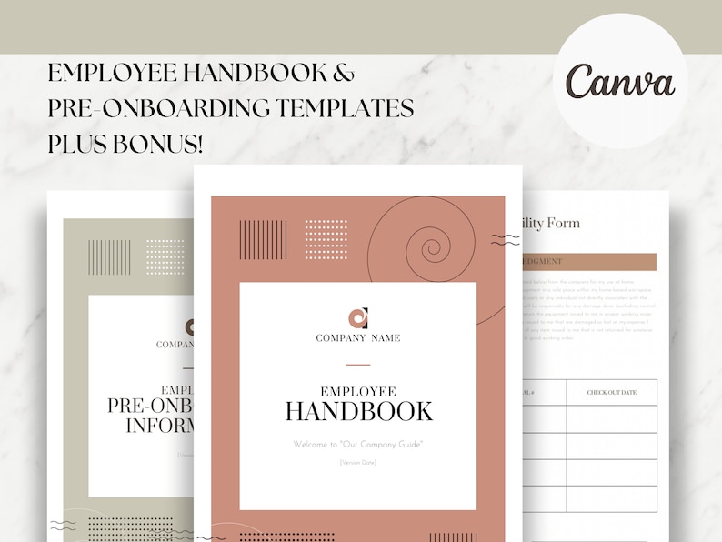 Employee Handbooktemplate New Employee Welcome Guide - Etsy