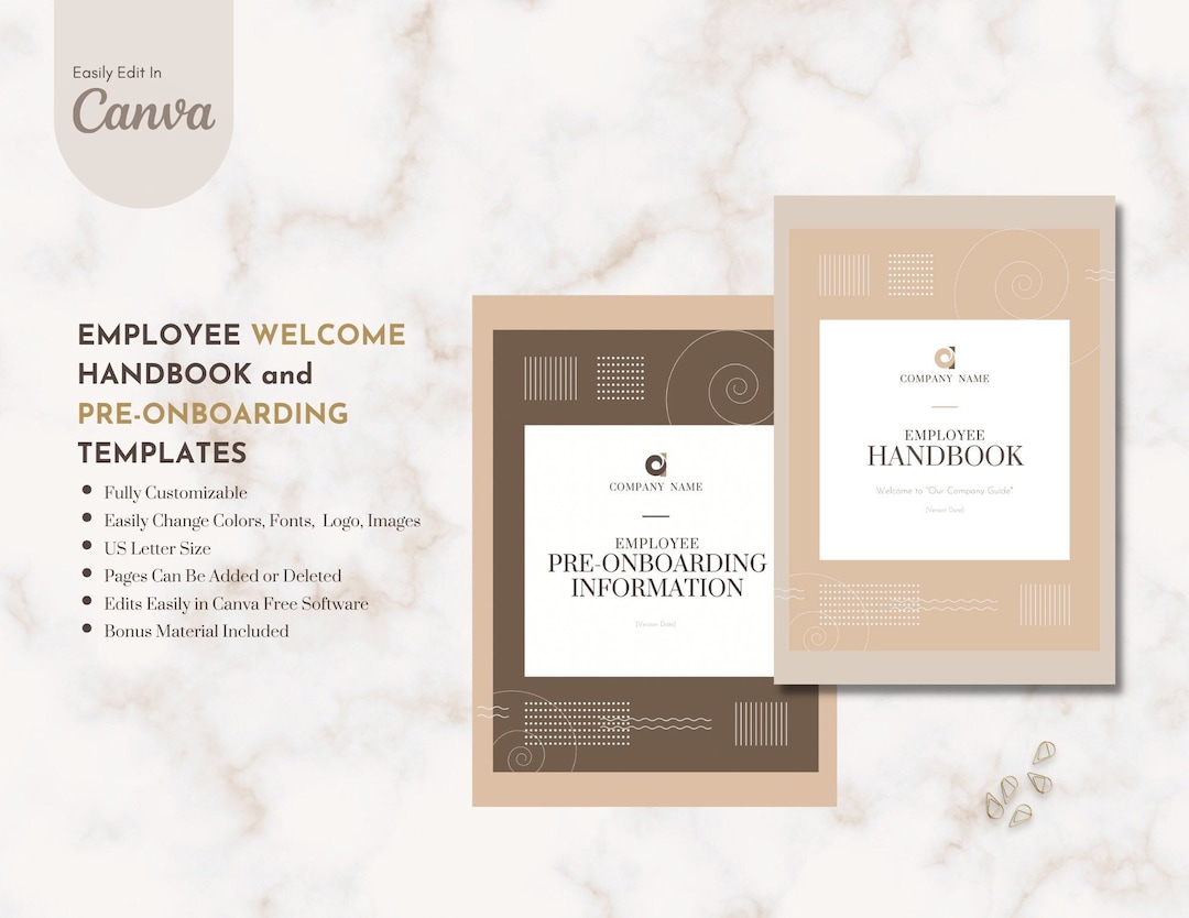 Employee Handbook and Onboarding Template | New Employee Welcome Guide ...