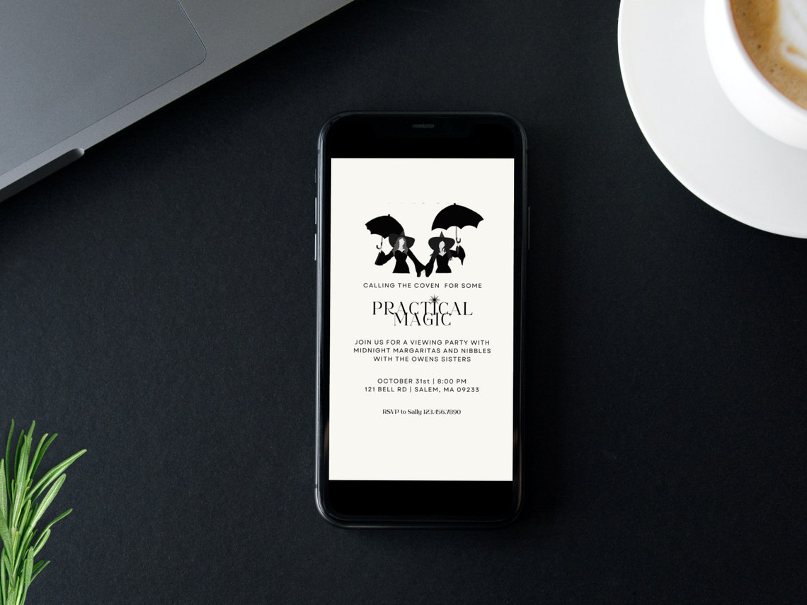 Practical Magic Movie Party Invitation: Editable Halloween Invite ...