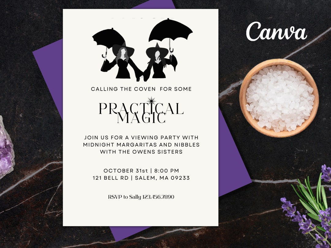 Practical Magic Halloween Party Invitation, Movie Watch Party - Etsy