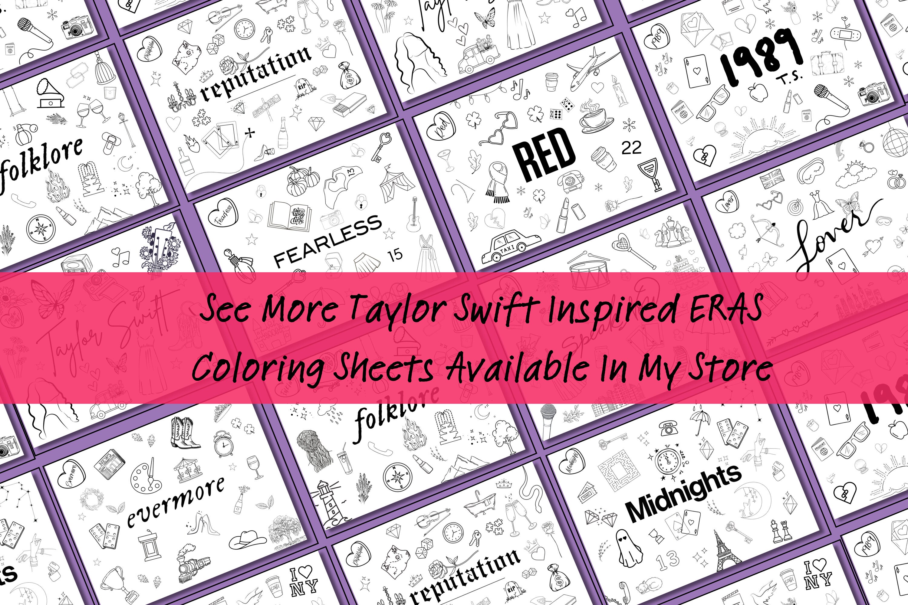 Taylor Swift Inspired ERAS Tour Coloring Page Speak Now Album Swiftie ...