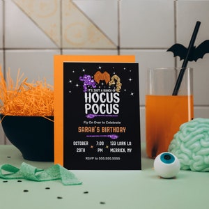 Hocus Pocus Birthday Party Invitation, Halloween Party Invite - Etsy