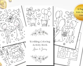 Kids Activity Book for Wedding Printable | English | Personalized Cover ...