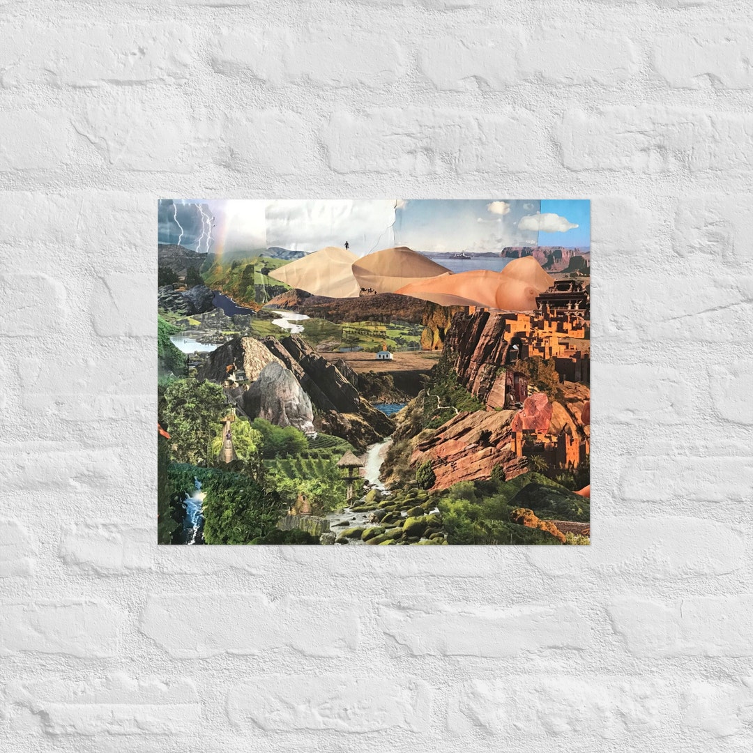 Natural Beauty Landscape Collage Poster - Etsy