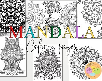 10 Printable Mandala Beach Theme Coloring Pages Vol 1 in 1 PDF, Adult ...