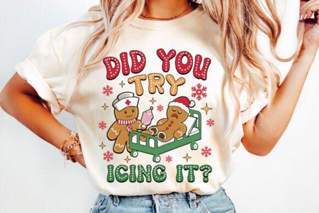 Funny Gingerbread Nurse Christmas PNG Funny Nurse Christmas Graphic ...