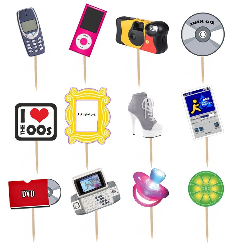 00s Cupcake Toppers - Etsy