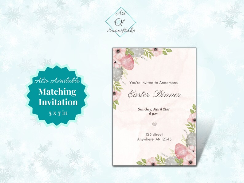 Easter Buffet Food Label Template Canva | Easter Place Card Canva ...