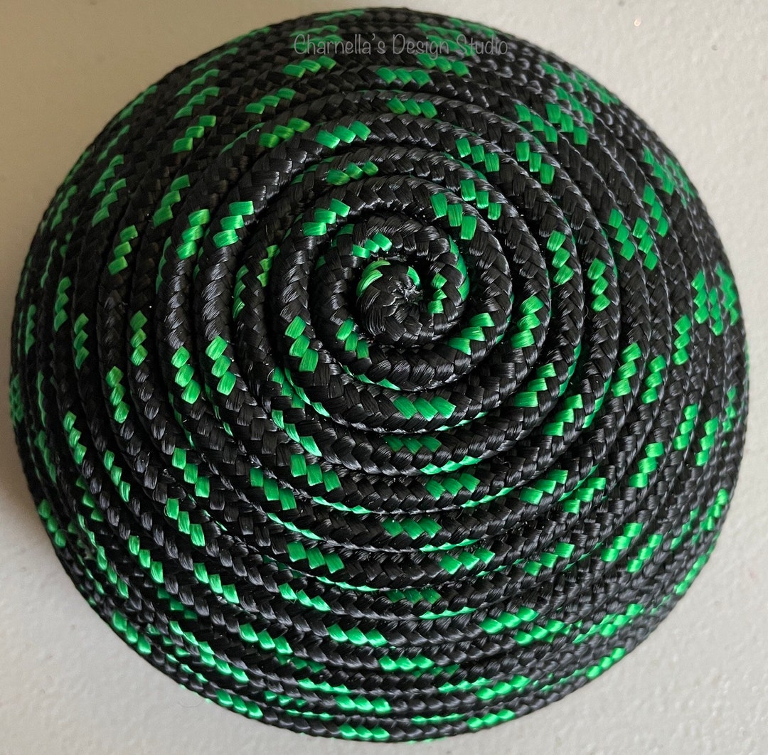 Black and Green Braided Rope Flower Center - Etsy