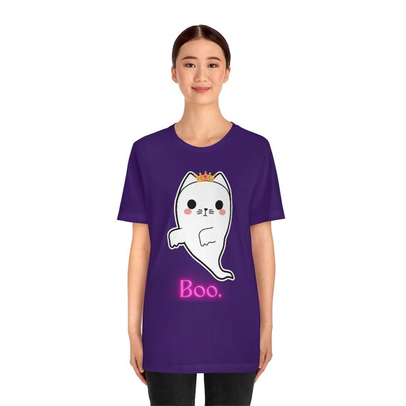 Boo Scary Ghost Funny Cat Halloween Costume Gift Tee. Funny - Etsy