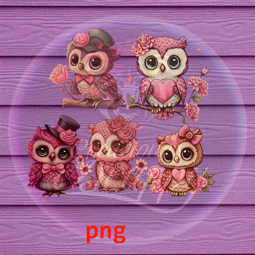 Buho Rosa Png Sublimacion Owl Wrap Png - Etsy Australia