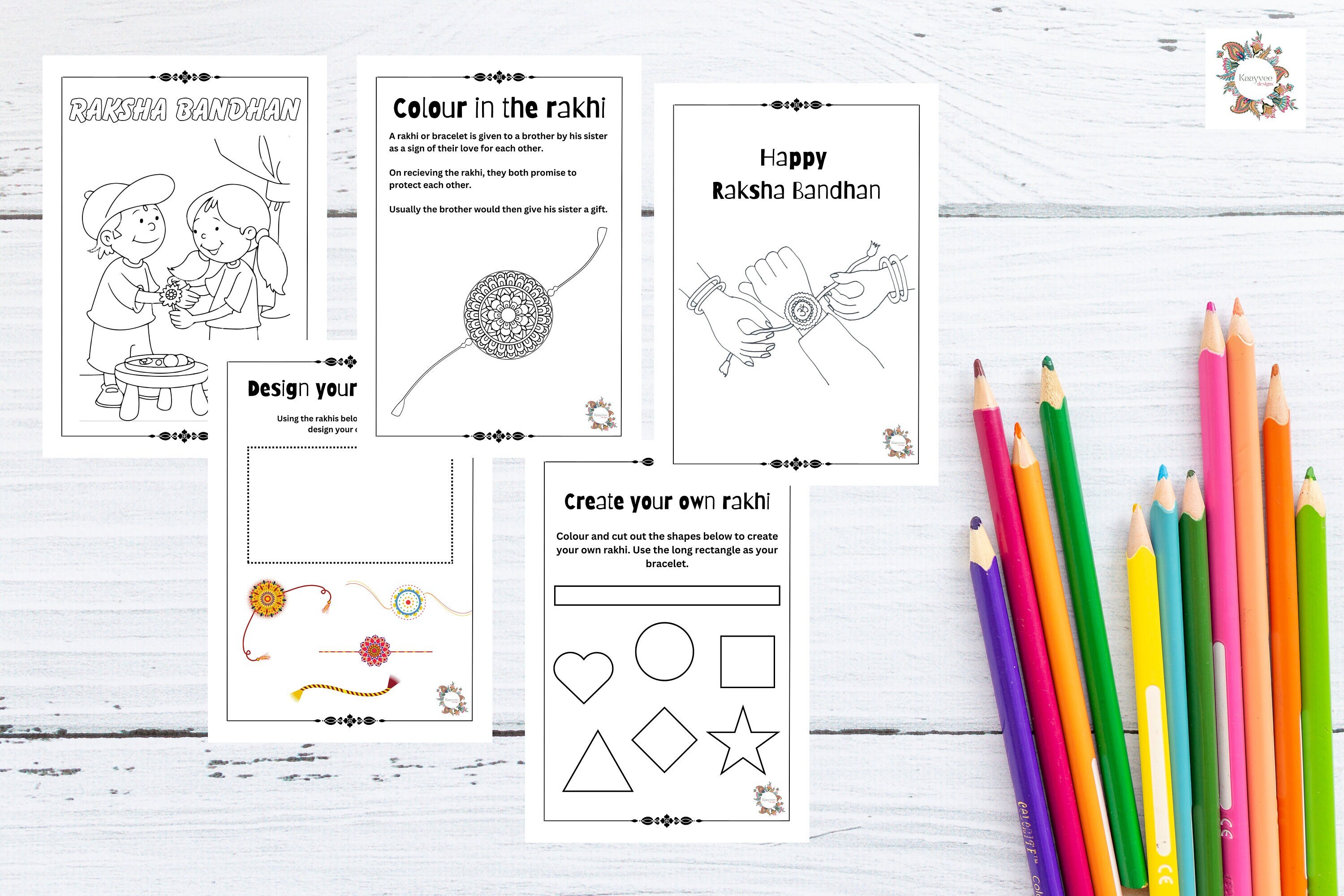 Raksha Bandhan Activity Sheets - Etsy