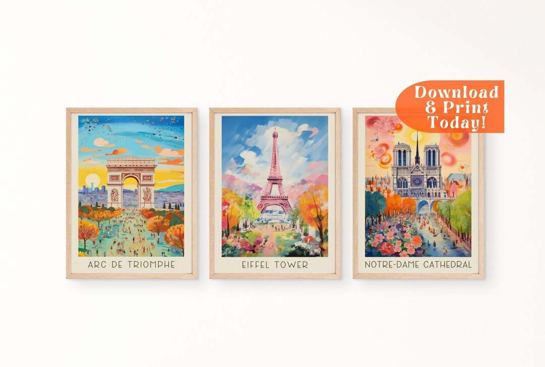 Vintage Travel Posters Paris Poster Paris Wall Art Paris Watercolor ...