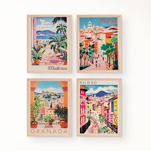 Vintage Spain Travel Posters Spain Art Barcelona Poster Madrid Poster ...