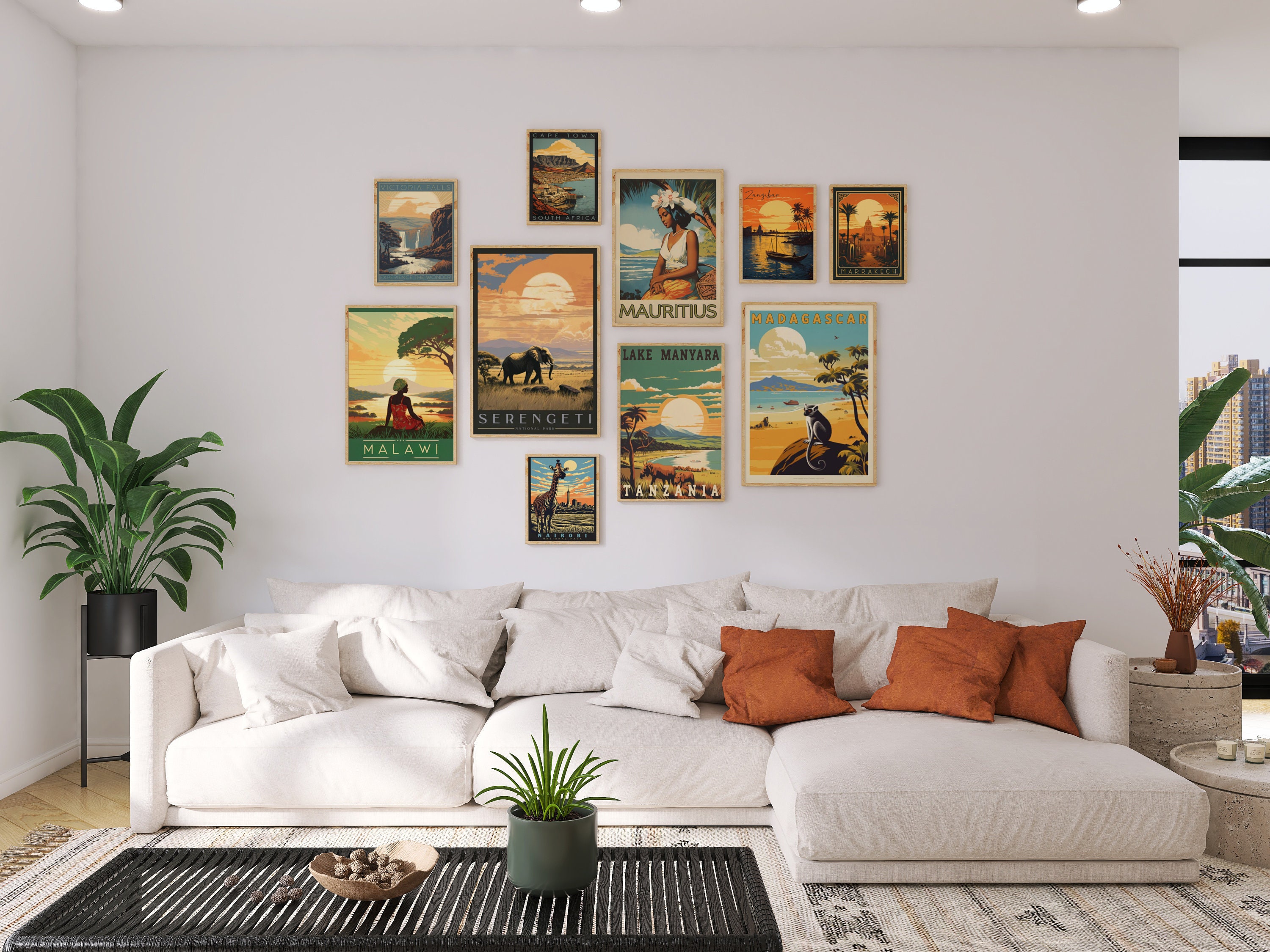 Vintage Travel Posters African Wall Art Africa Travel Poster Nairobi ...