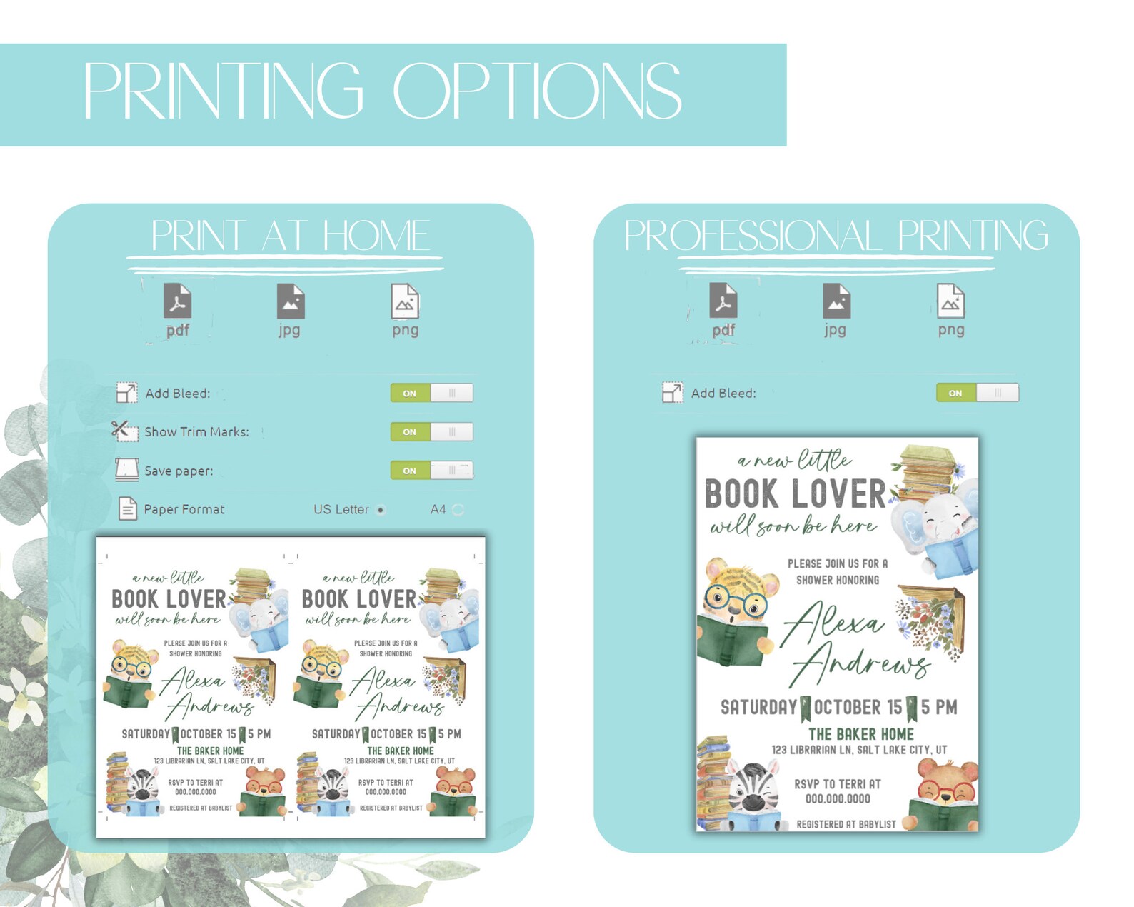 Book Themed Baby Shower Invitation Bundle, Editable Baby Shower Invite ...