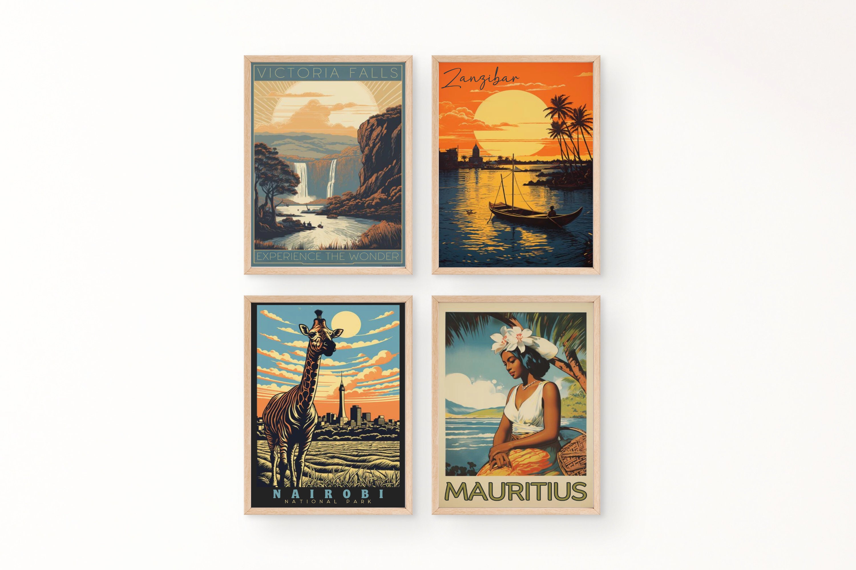 Vintage Travel Posters African Wall Art Africa Travel Poster Nairobi ...
