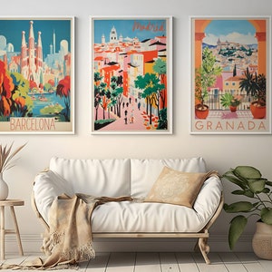 Vintage Spain Travel Posters Spain Art Barcelona Poster Madrid Poster ...