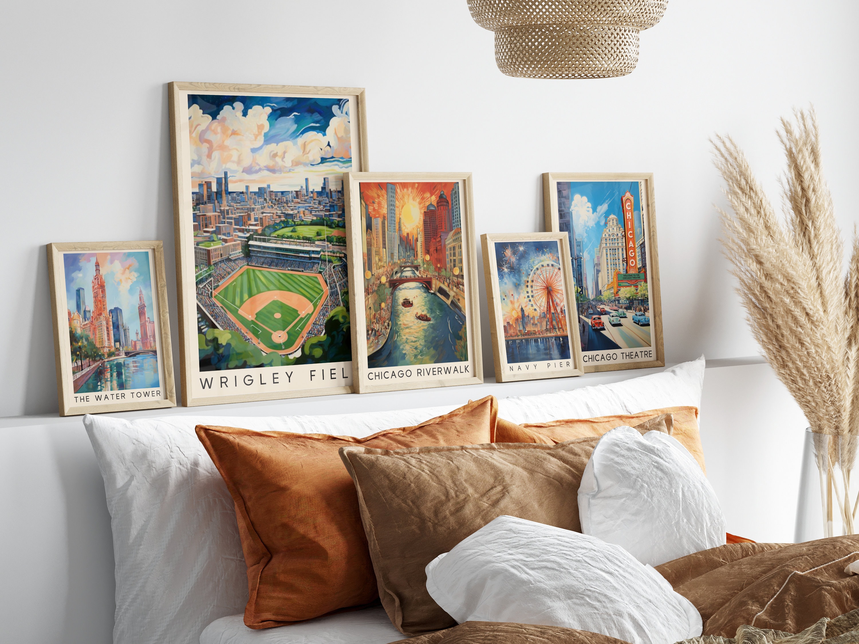 Chicago Poster Chicago Wall Art Chicago Print Chicago Watercolor ...