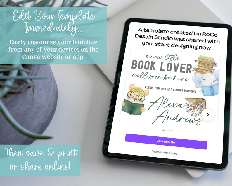 Book Themed Baby Shower Invitation Bundle Editable Baby - Etsy