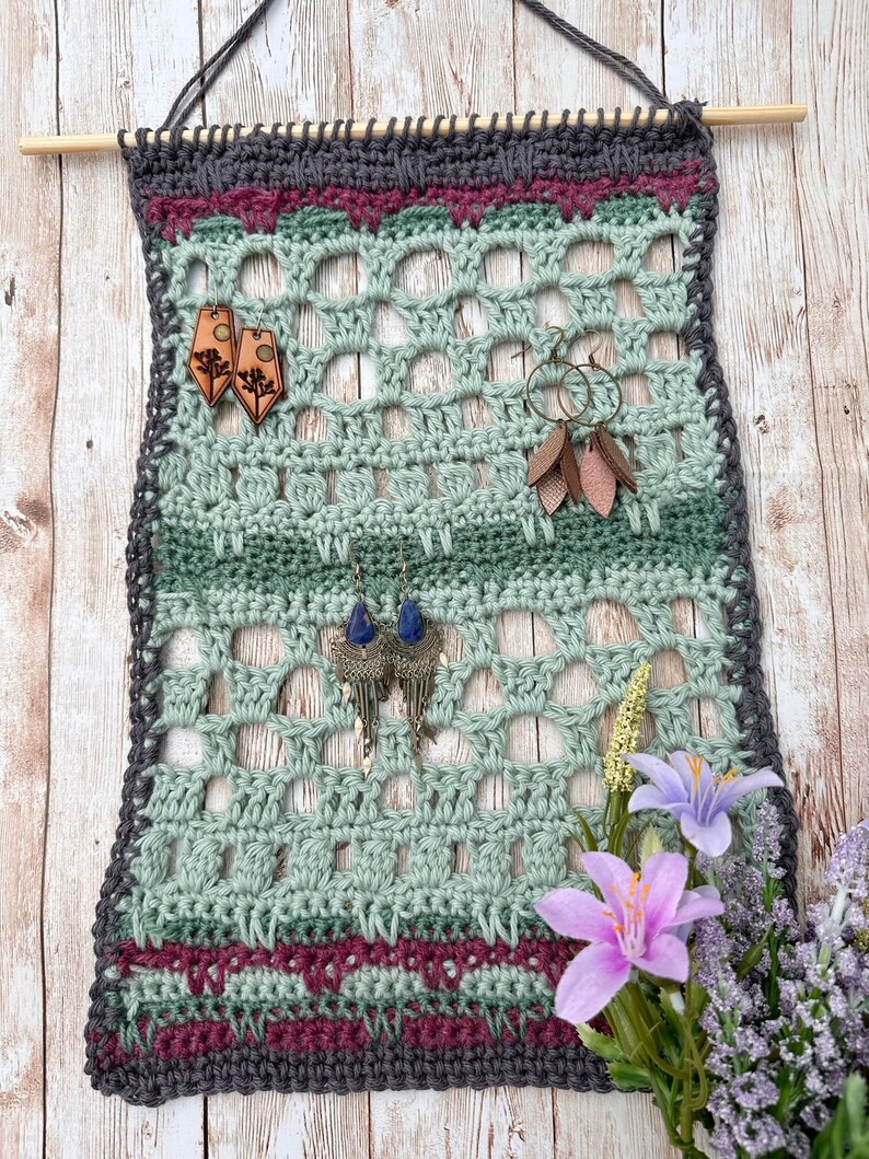 Crochet Jewelry Organizer Pattern Wall Hanging Pattern for Home Decor ...