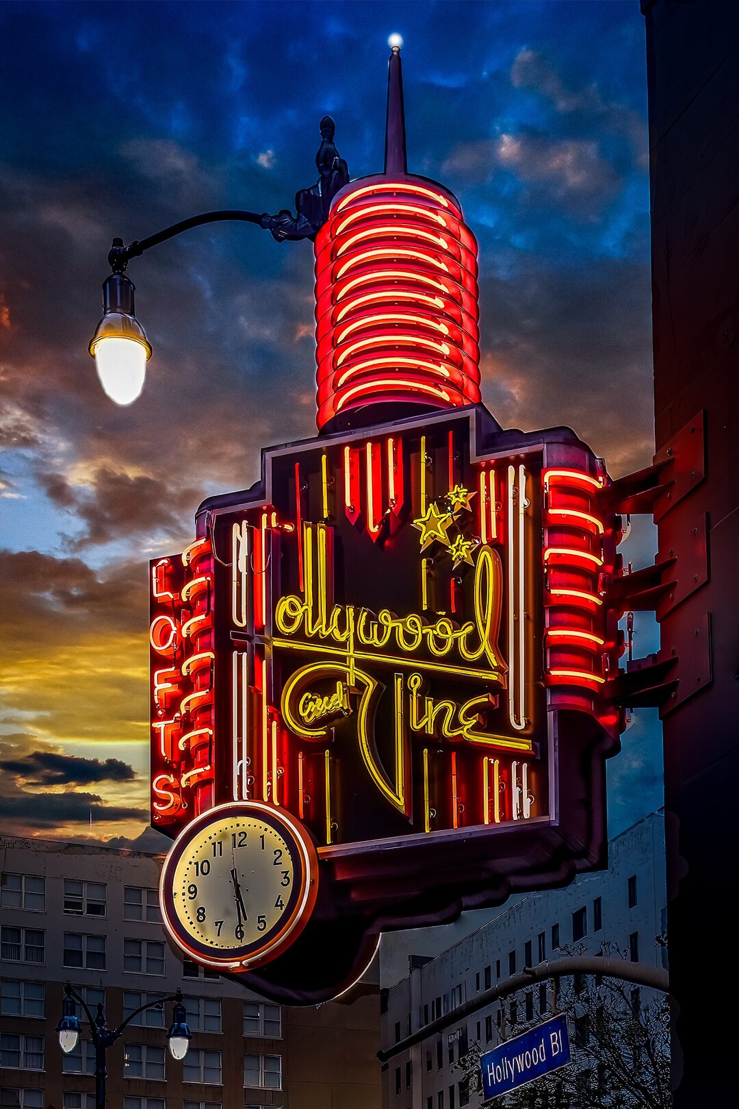 Iconic Hollywood and Vine Sign in CA Prints, Wall Canvas, Acrylic ...