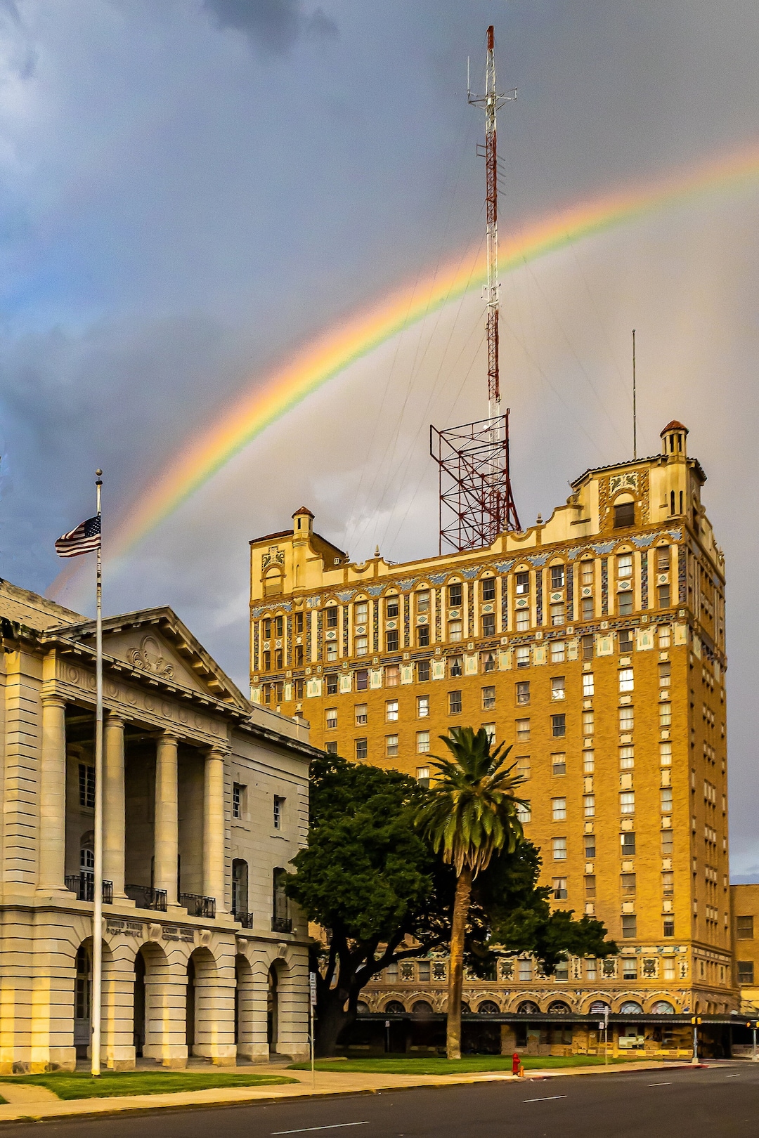 Laredo Cityscape With Rainbow: Colorful View of the City With a ...