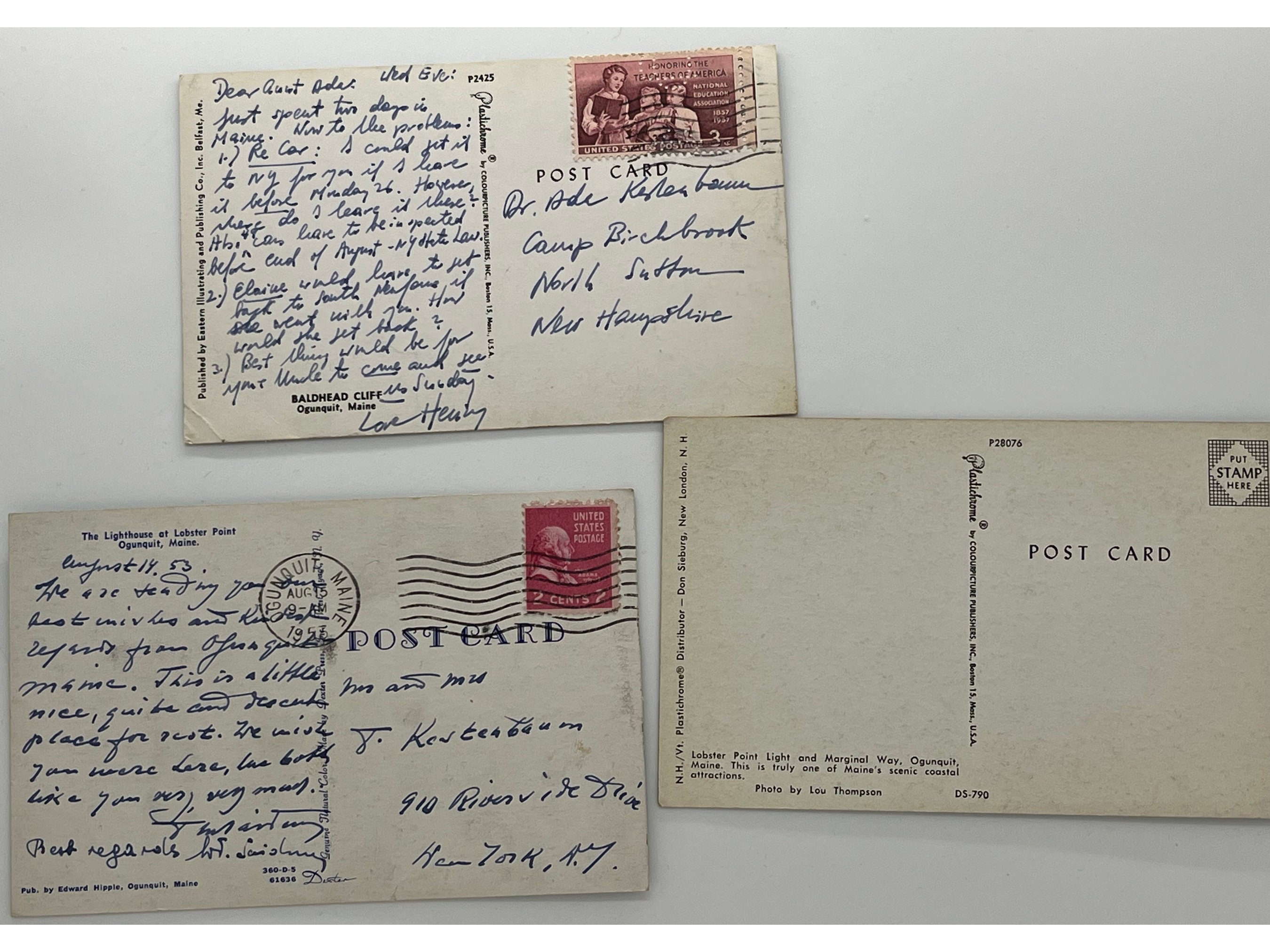 3 Vintage Maine Postcards - 1950s - Used and Unused - Etsy