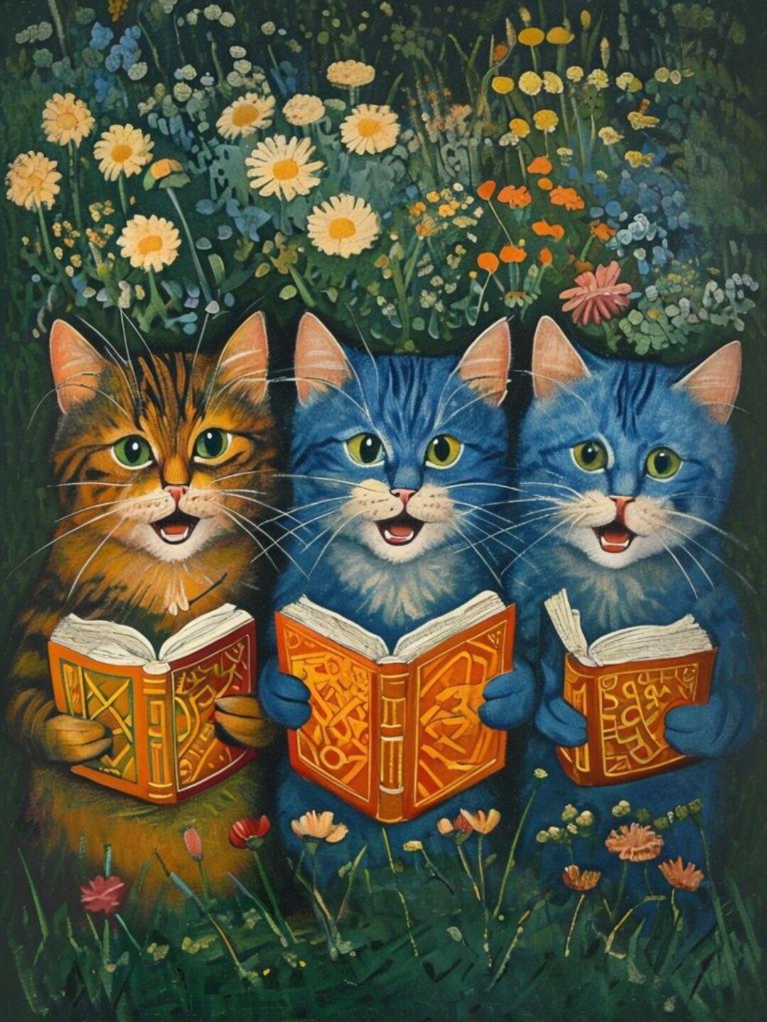 Singing Cats Poster - Etsy