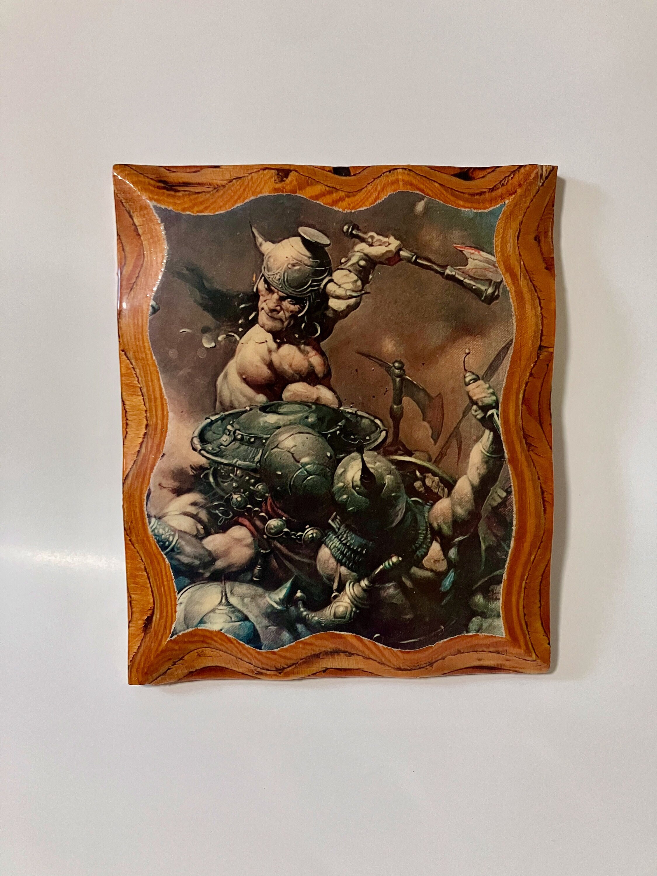Vintage Frank Frazetta the Destroyer Lacquered Wood Plaque - Etsy