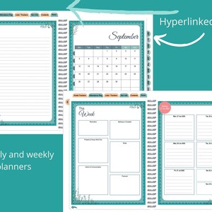 Minimalist Teal Floral All-in-one Teacher Digital Planner - Etsy