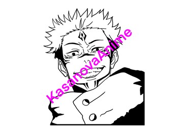 High Quality Waterproof Vinyl Decal Sukuna Inspired by Jujutsu Kaisen ...