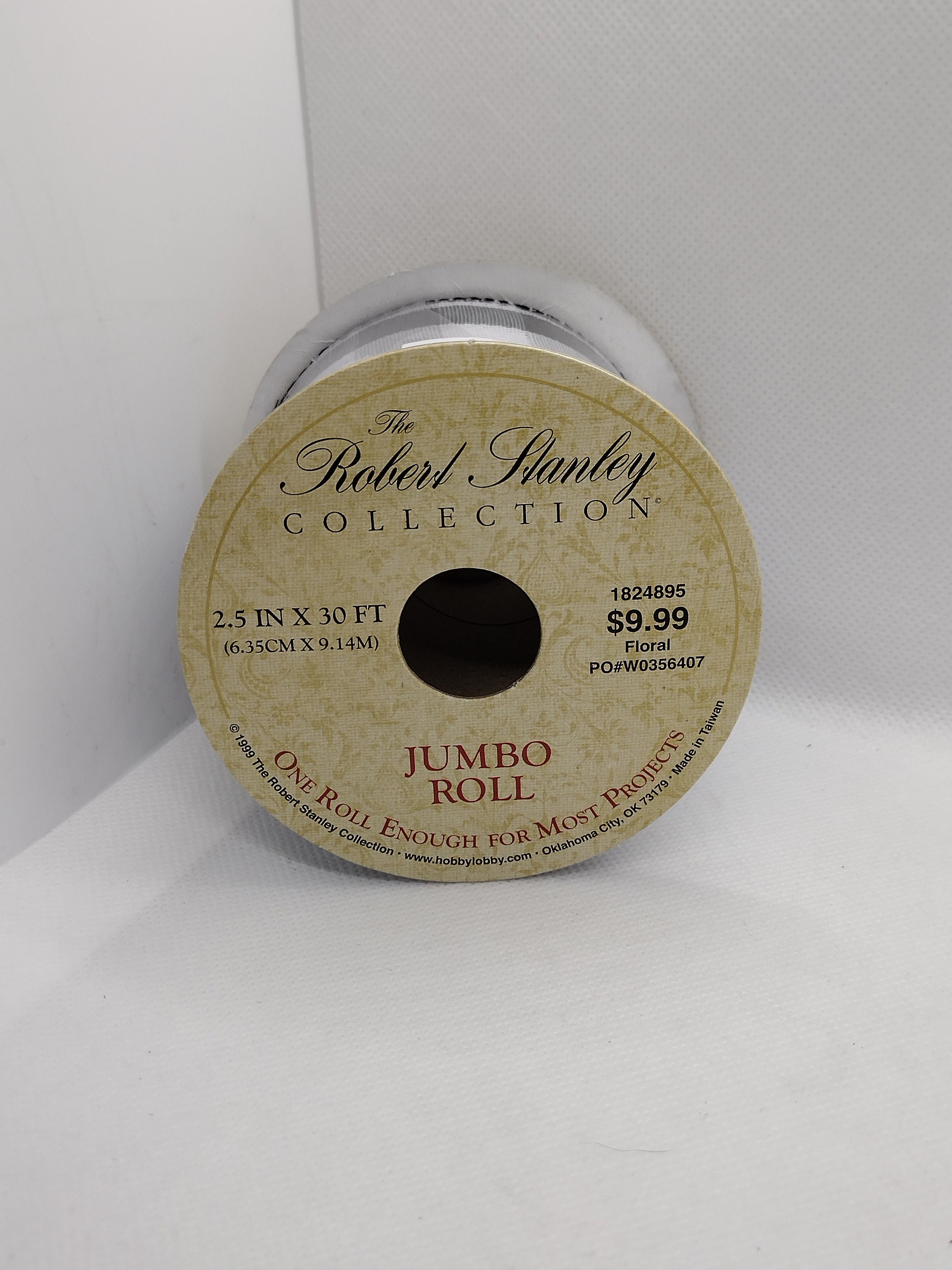 The Robert Stanley Collection 2.5 IN X 30 Ft Jumbo Roll Black/white ...