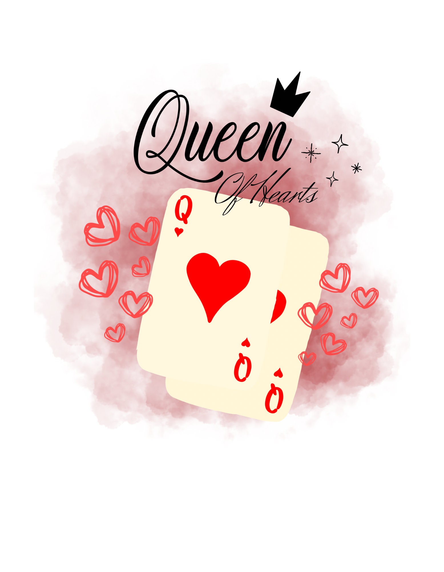 QUEEN OF HEARTS Valentine Svg - Etsy